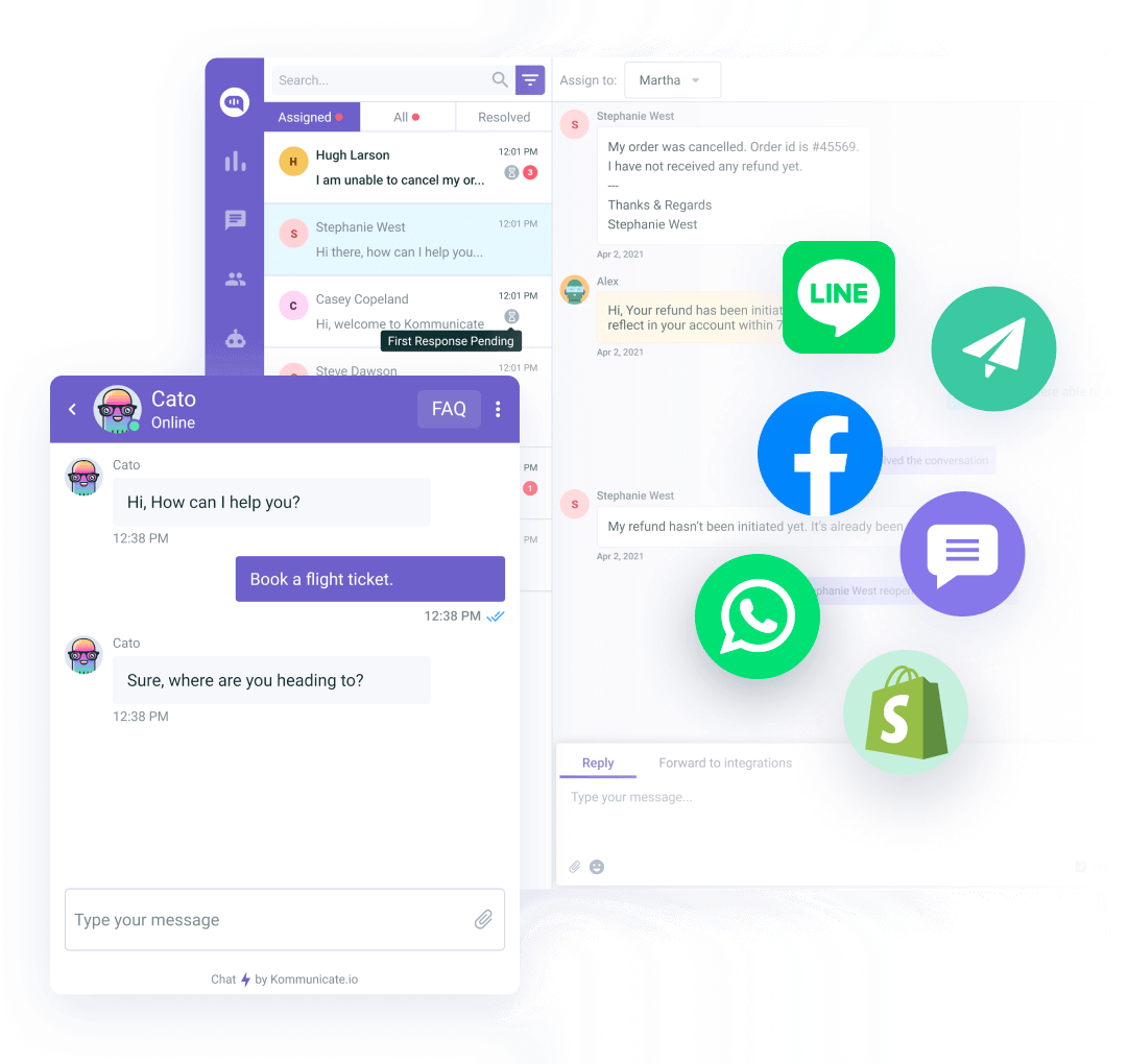 AI Chatbot Features | Kommunicate